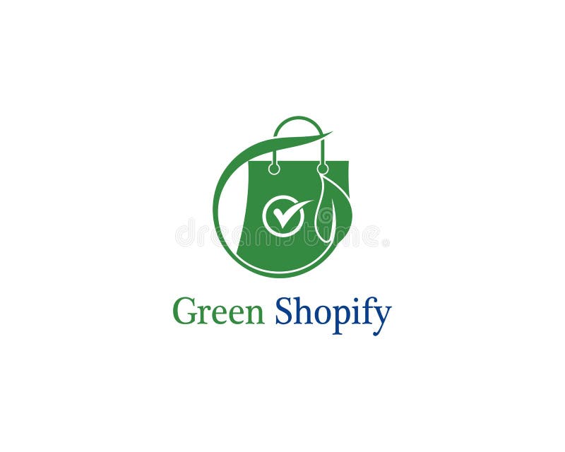 Green Bag Online Shop Vector Logo Design Editorial Photography ...