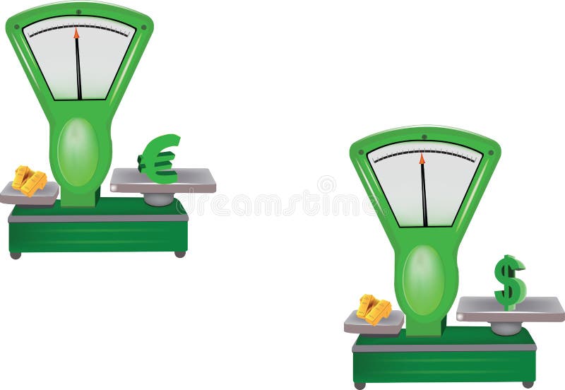 Green Balance Gold Dollar Euro Green Balance Gold Dollar Euro Stock ...