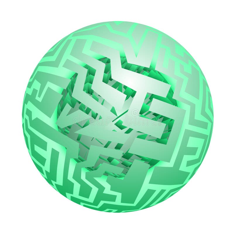 Green ball icon stock vector. Illustration of decorative - 39980060