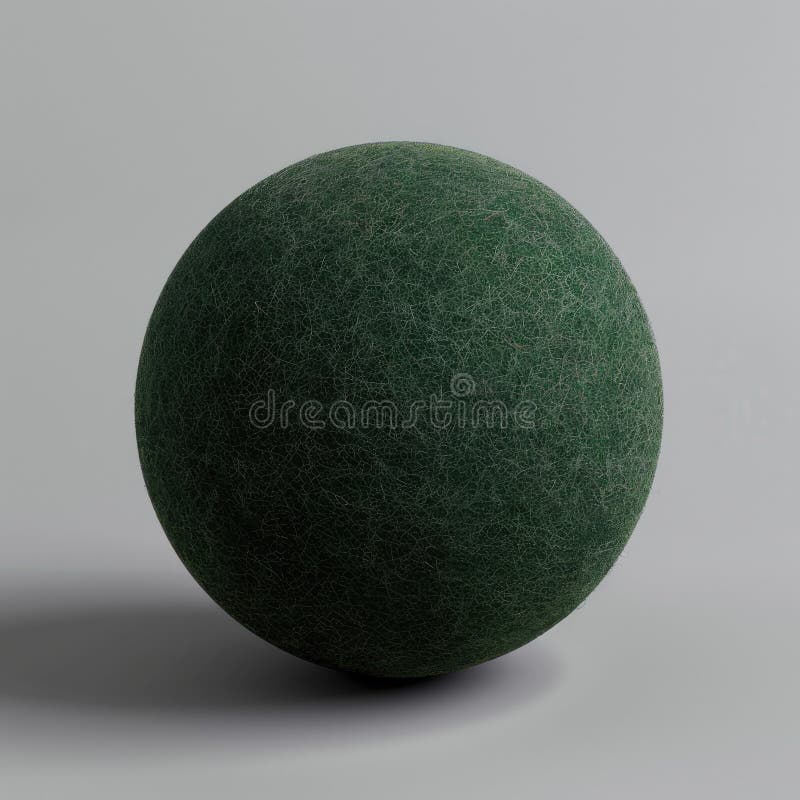A Green Ball is Resting on a Gray Surface in a Still Life Setup Stock ...