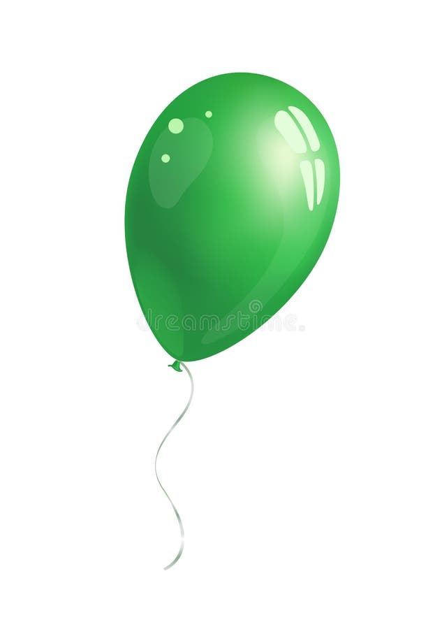 Green balloon stock vector. Illustration of anniversary - 95720110