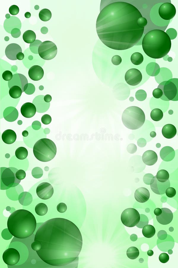 Green Balsl and Circles Abstract Background Stock Illustration ...