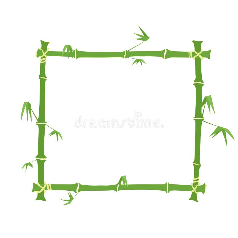 Bamboo Border, Tropical Vector Frame, Japanese Background, Green Plant ...