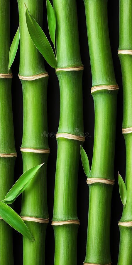 Green Bamboo Forest Texture Seamless Pattern, Oriental Wallpaper ...