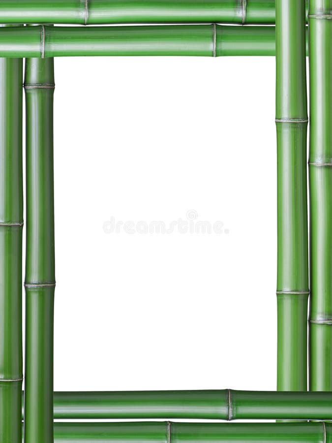 Green bamboo frame stock photo. Image of decoration, isolated - 70487548