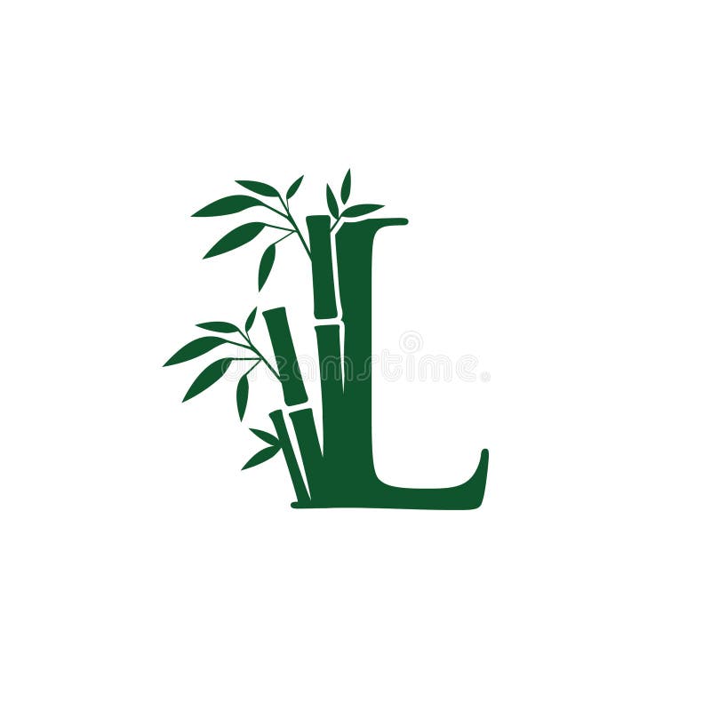 Bamboo Initial Letter Logo Stock Illustrations – 335 Bamboo Initial ...