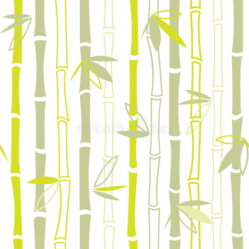 Green Bamboo Seamless Pattern Stock Vector - Illustration of graphic, forest: 44536687
