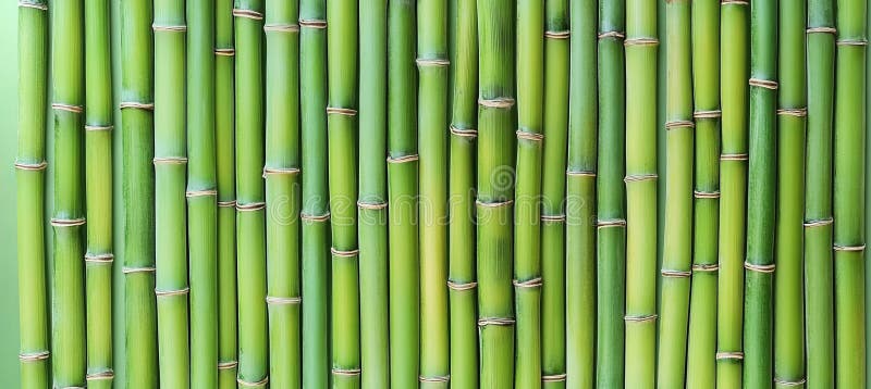 Green Bamboo Stalks Background Texture Natural Pattern with Tranquil ...