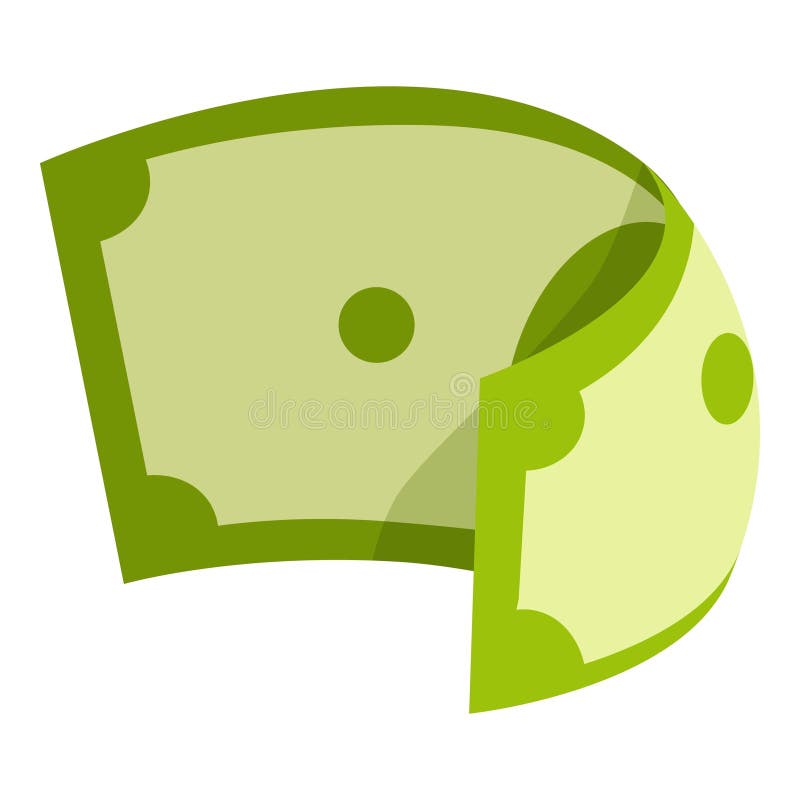 Green Banknote Folding Over Creating Illusion of Endless Money Loop Stock Illustration ...