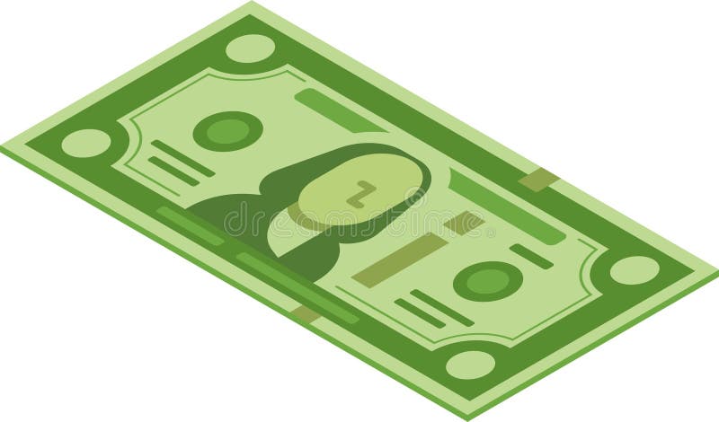Green Banknote with Gold Coin Showing Dollar Sign Stock Vector ...