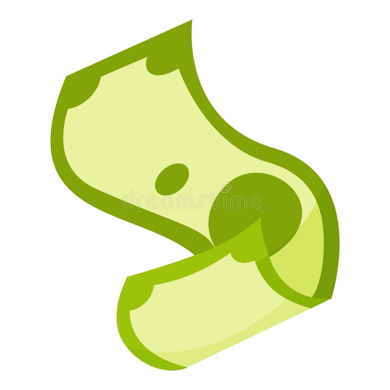 Green Banknote on a White Background. Paper Money. Vector Isolated ...