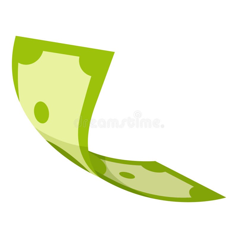 Green Banknote is Waving in the Wind Stock Vector - Illustration of ...