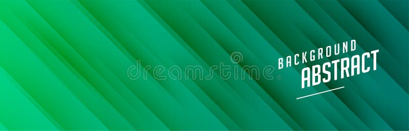 Green Banner with Diagonal Lines Design Stock Vector - Illustration of ...