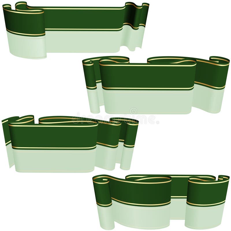 Green Banner Set stock vector. Illustration of waving - 18991255
