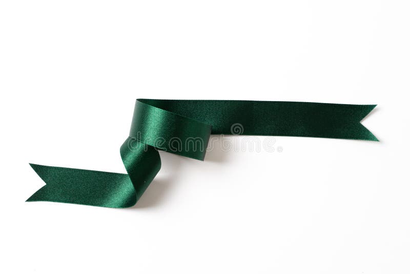 Green Banners Ribbons Label on White Stock Image - Image of collection ...