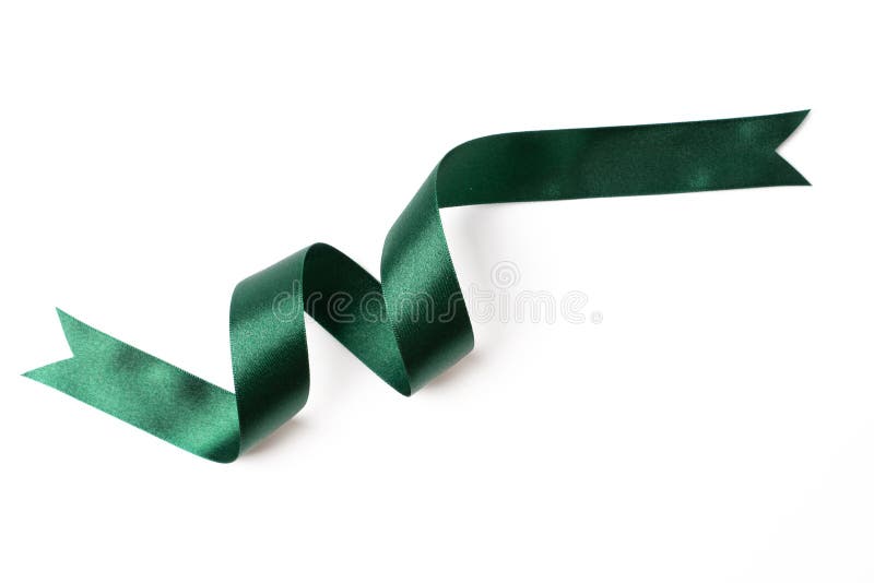 Green Banners Ribbons Label on White Stock Image - Image of background ...