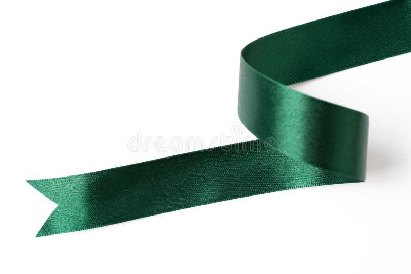 Green Banners Ribbons Label on White Stock Image - Image of symbol ...