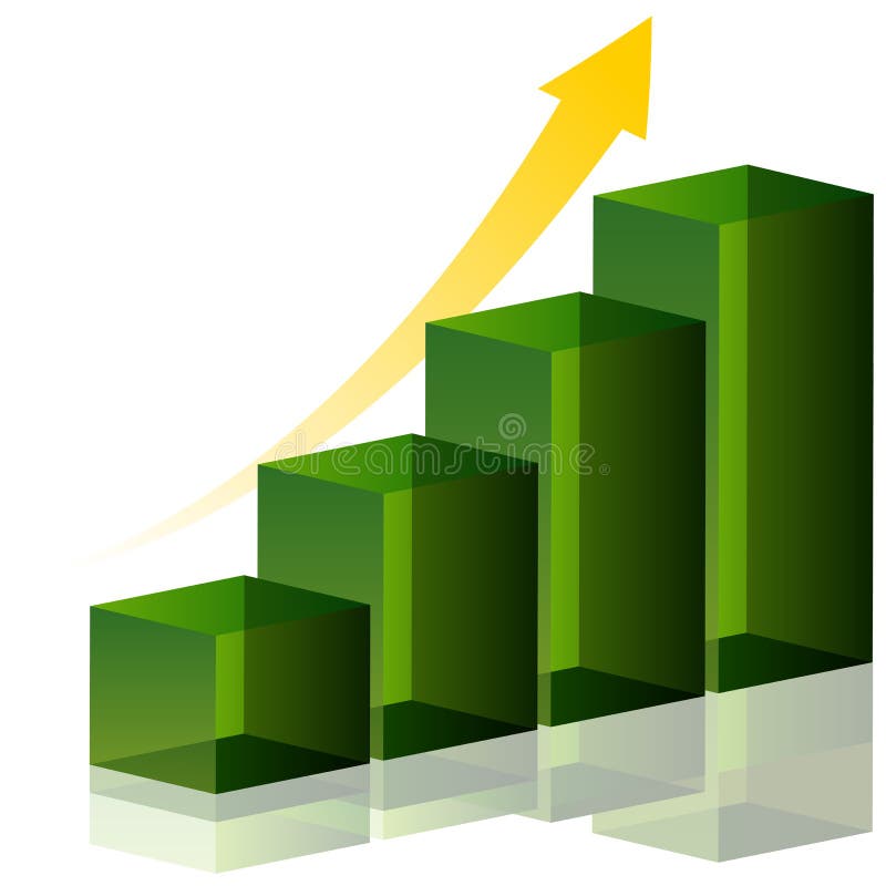Green Bar Chart stock vector. Illustration of block, graphic - 29364301