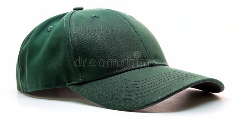 Green Baseball Cap Mockup Front View, Isolated on White Background, Cap ...