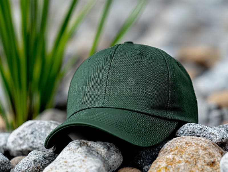 Green Baseball Cap Sitting Pile Rocks Stock Photos - Free & Royalty ...