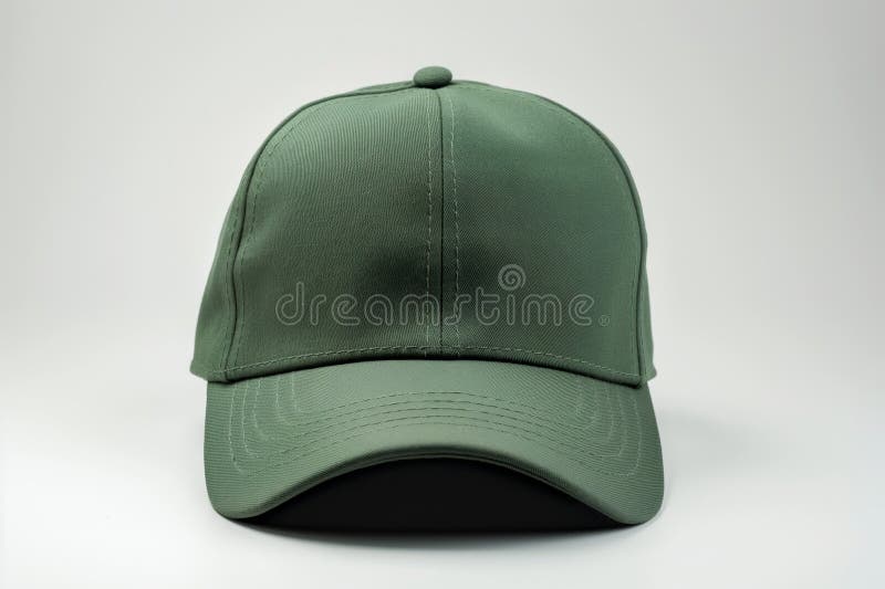 Green Baseball Cap on White Background Stock Image - Image of ...