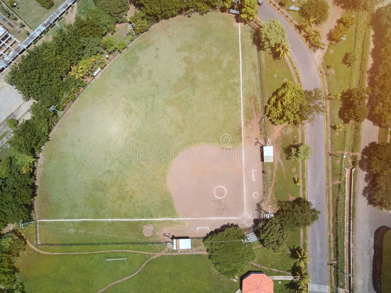 Green baseball field stock image. Image of aerial, game - 116501505