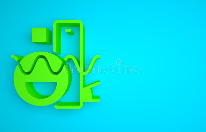 Green Basic Geometric Shapes Icon Isolated on Blue Background ...