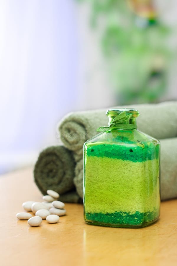 Green and White (SPA Concept) Stock Image - Image of closeup, beauty ...