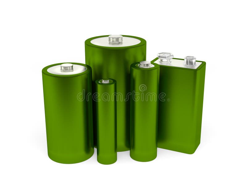 Green Batteries stock illustration. Illustration of battery - 20102067