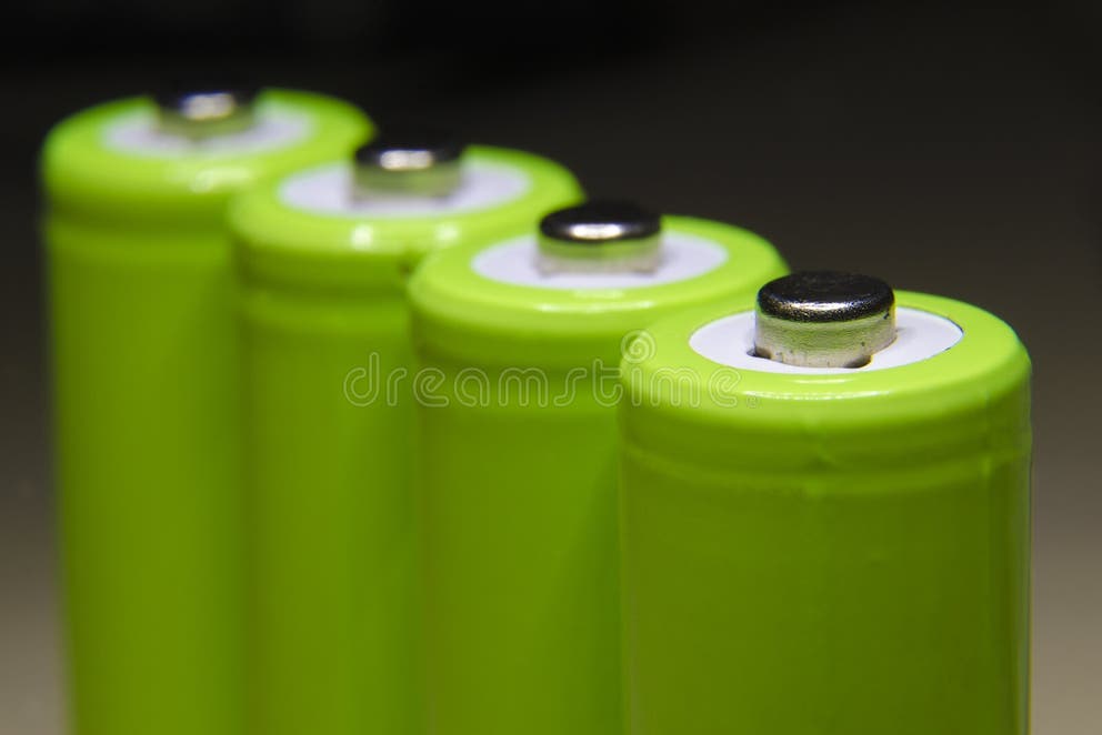 Green batteries stock image. Image of closeup, ecology - 29373841