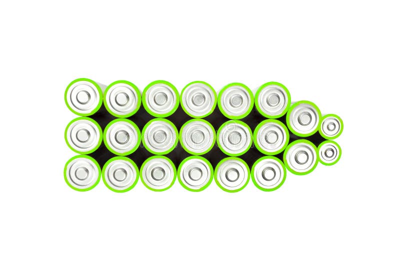 Green batteries stock image. Image of bins, waste, rechargeable - 31827227