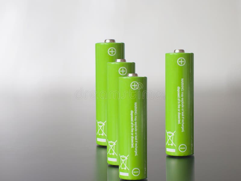 Green batteries stock photo. Image of current, background - 40338500