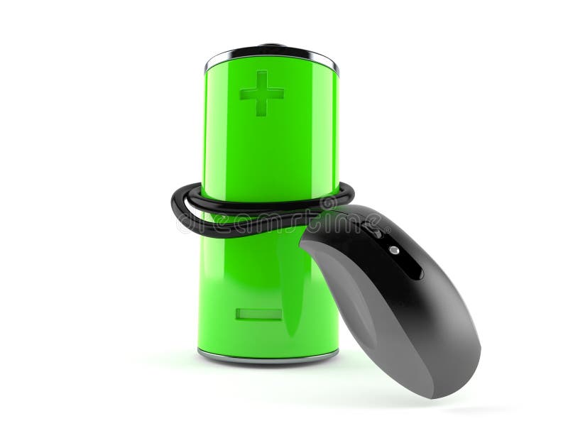 Battery and Mouse Negative Space Logo Design Stock Vector ...