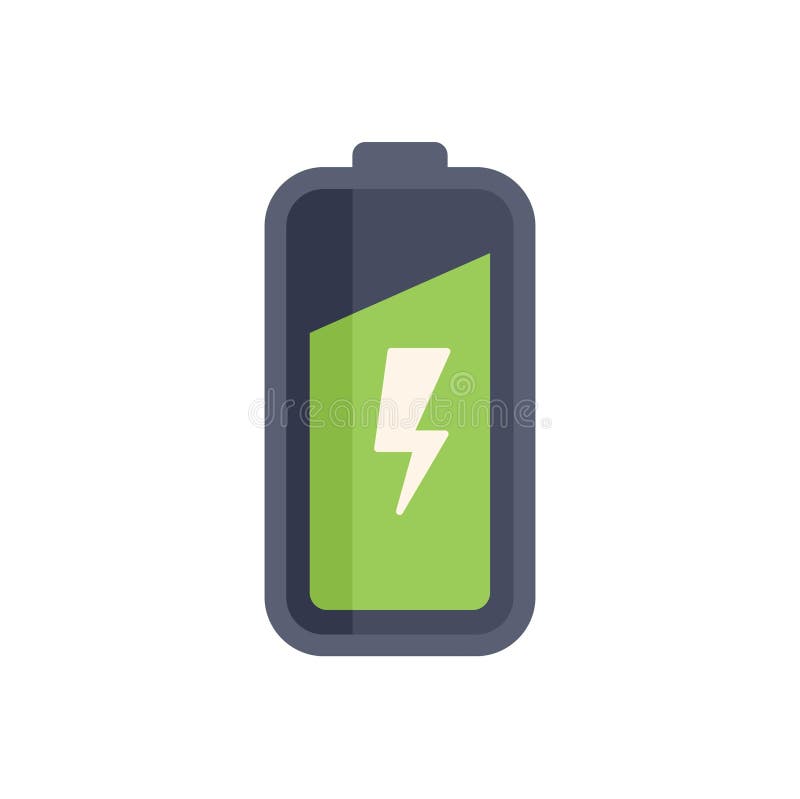 Green Battery Icon Showing Energy Status Indicator Stock Vector ...