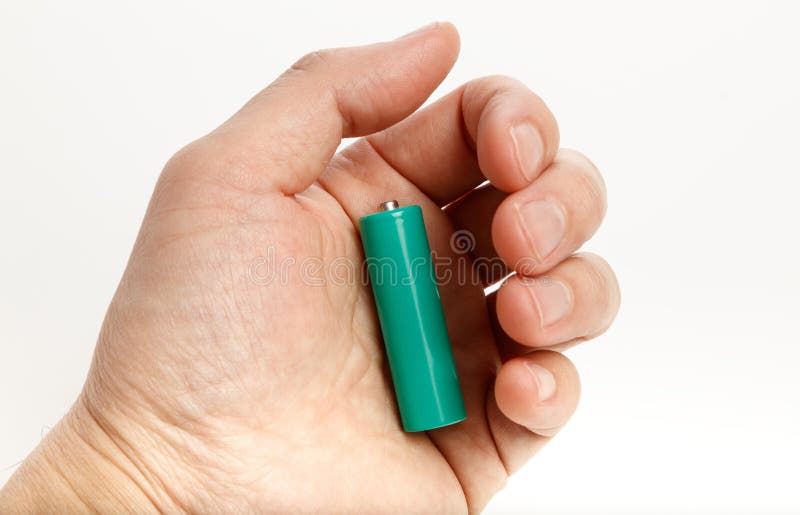 Green battery stock image. Image of technology, alkaline - 86110335