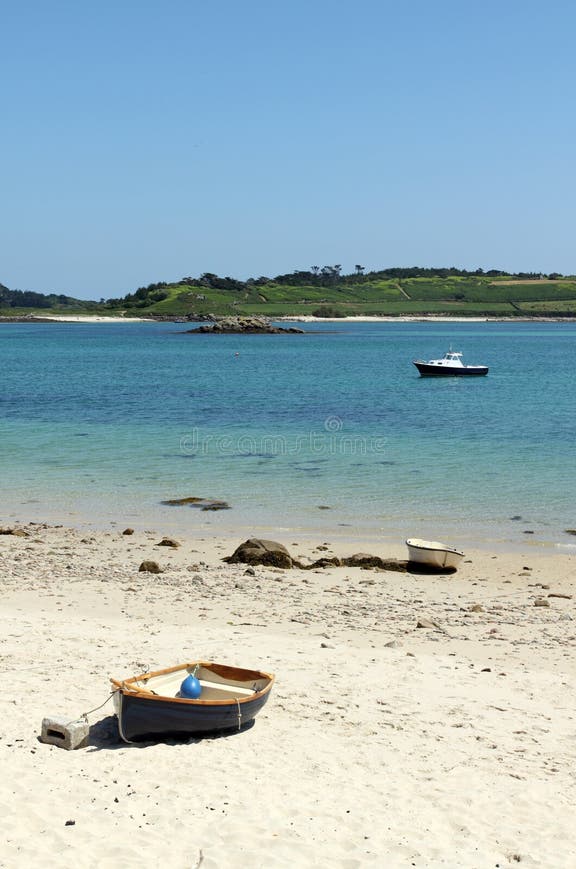 Green Bay Beach, Bryher Isles of Scilly. Stock Image - Image of resort ...