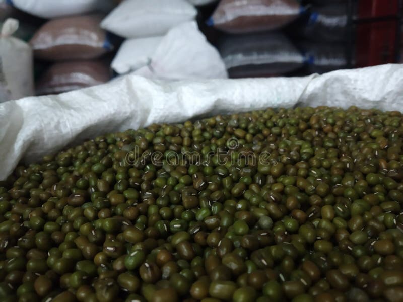 Green Bean Granules on Display Stock Photo - Image of crop, dish: 211063752