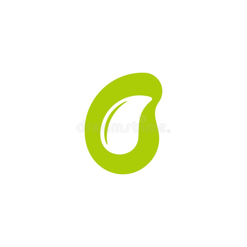 Simple Seed Green Bean Symbol Logo Vector Stock Vector - Illustration ...