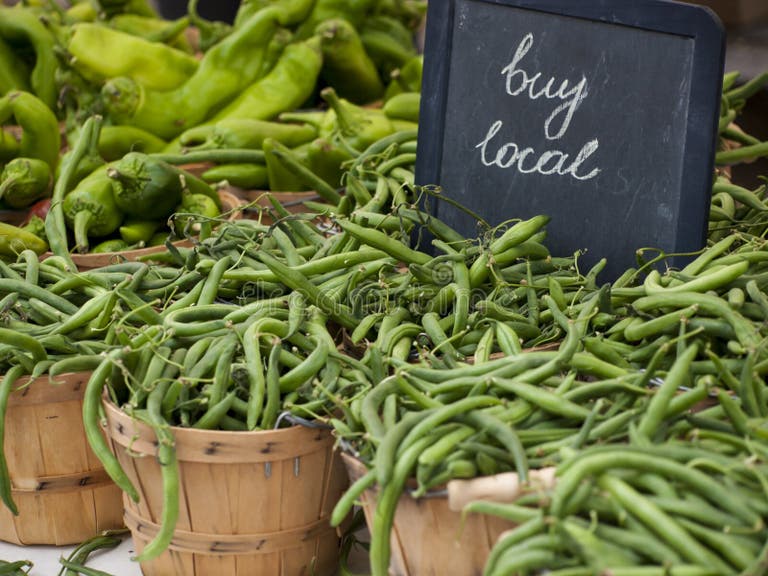 Green Beans stock image. Image of green, farmers, chalk - 26503571