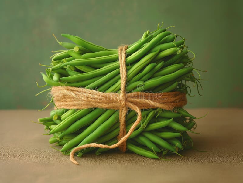 Green beans bunch close up stock illustration. Illustration of taste ...