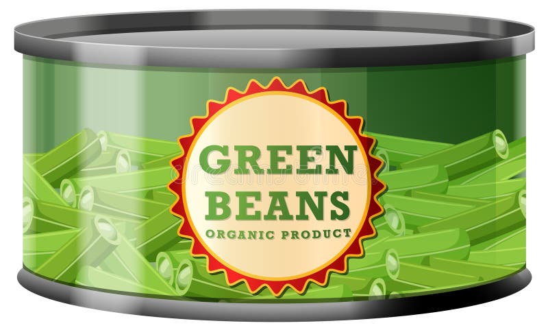 Green Beans Food Can Vector Stock Vector - Illustration of clipart, clip: 281265705