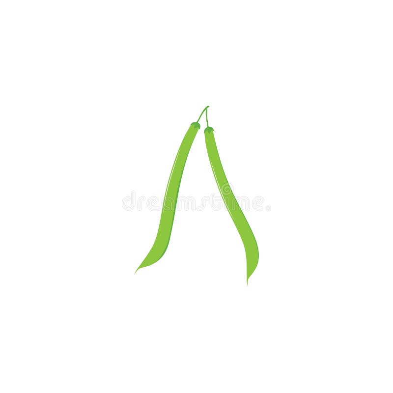 Green Beans Illustration Template Stock Vector - Illustration of little ...