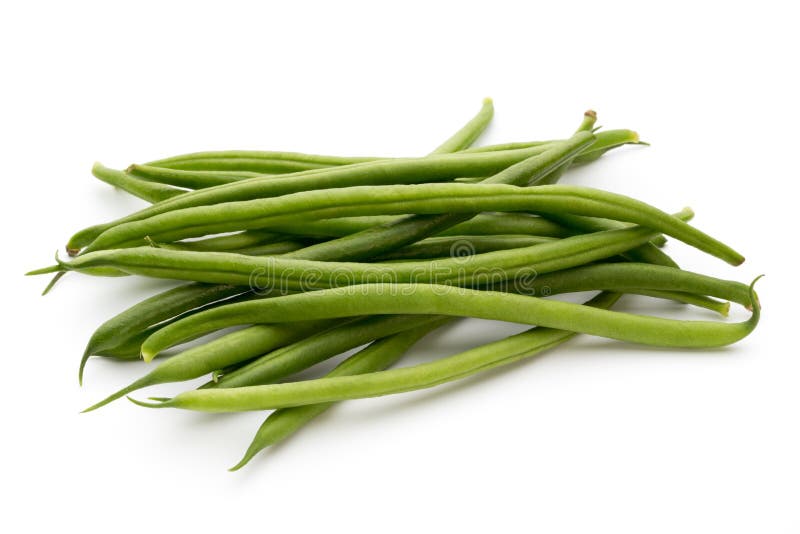 Green Beans Isolated on a White Background. Stock Photo - Image of food ...