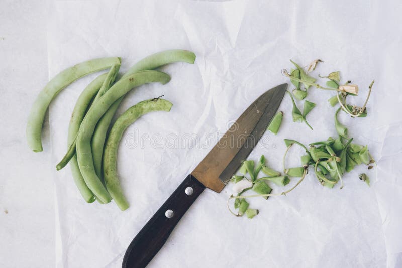 Cleaning Beans Shells With A Pitchfork Stock Photo - Image of clean ...