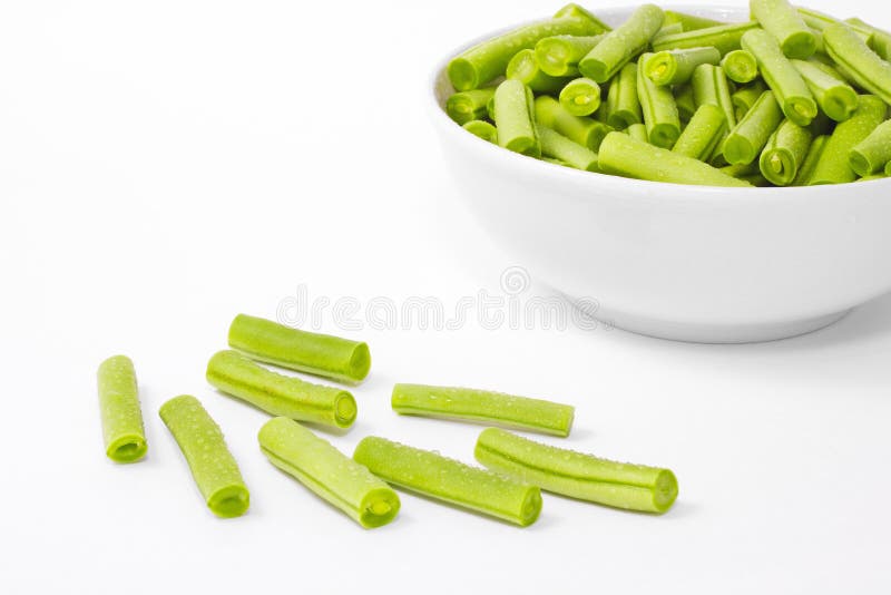 Cut Small and Slender Green Beans (haricot Vert) Stock Photo - Image of ...