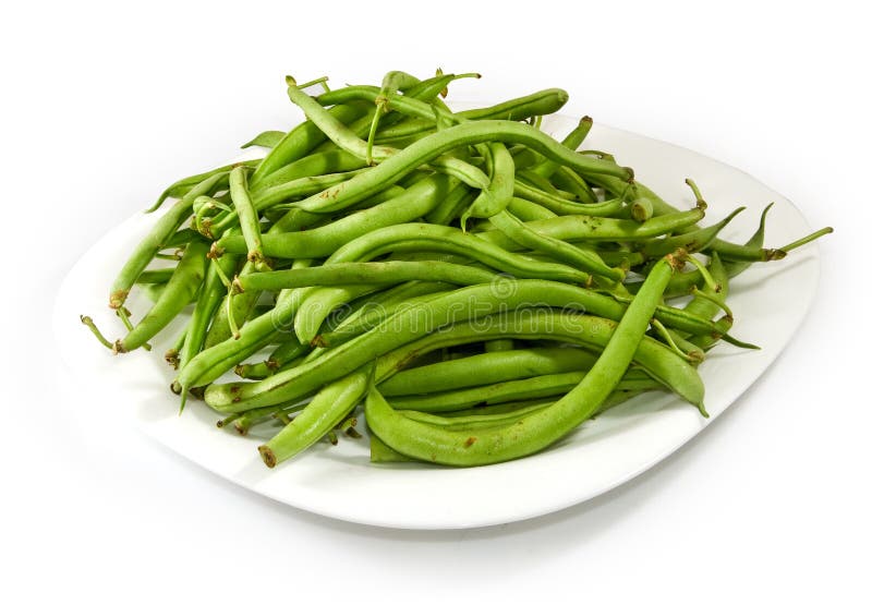 Green beans on a plate stock photo. Image of agriculture - 60249640