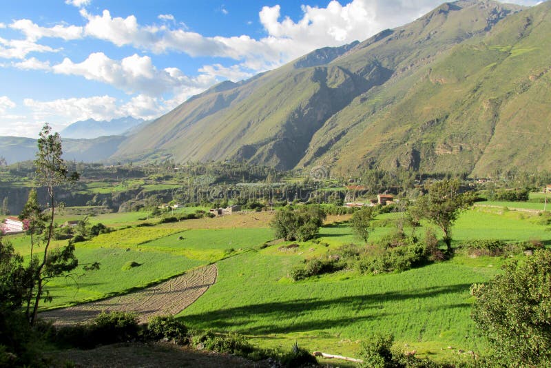 Green Beautiful Valley and Fields Stock Image - Image of beautiful ...