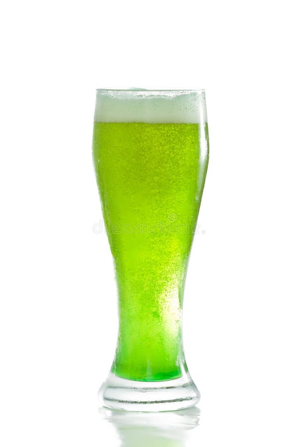 Glass of green beer stock image. Image of green, draught - 12759869