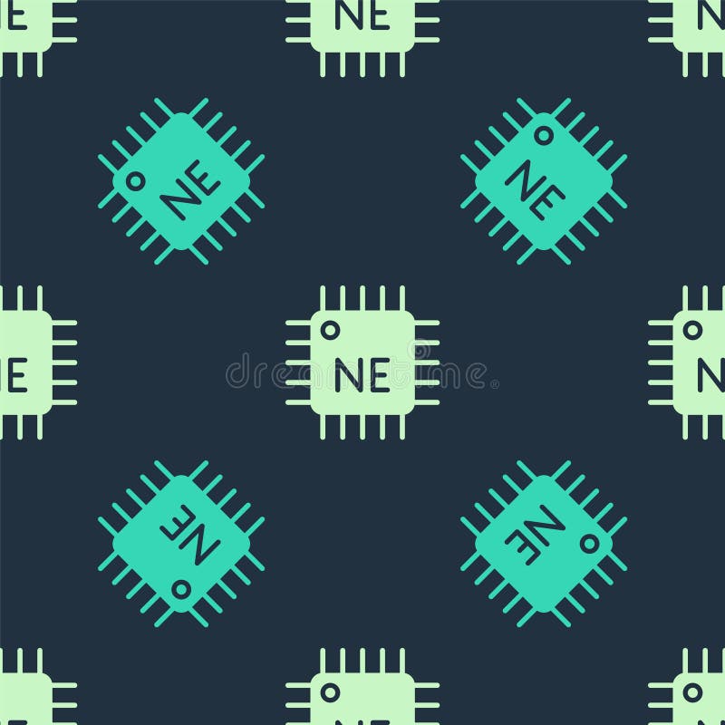 Green and Beige Computer Processor with Microcircuits CPU Icon Isolated ...