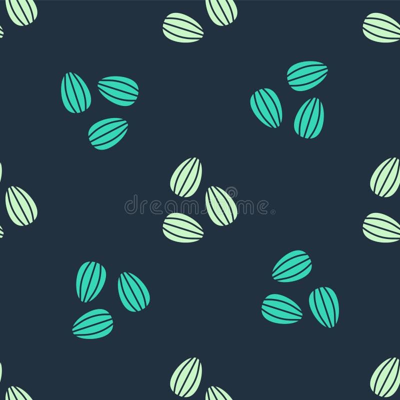 Green and Beige Seeds of a Specific Plant Icon Isolated Seamless ...